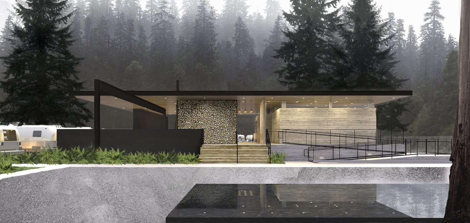 AutoCamp’s Modern Clubhouse Emerges from the Russian River Redwoods - Dwell